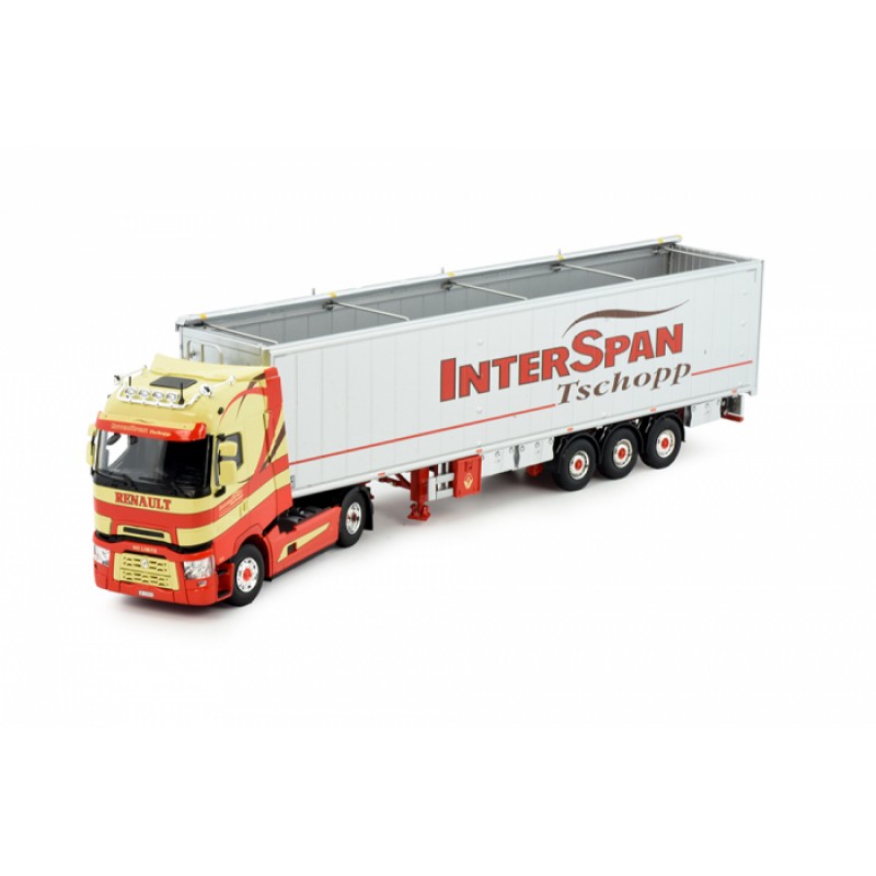 Interspan Tschopp Renault T High With 3-Axle Cargo Floor Trailer 1:50 Scale